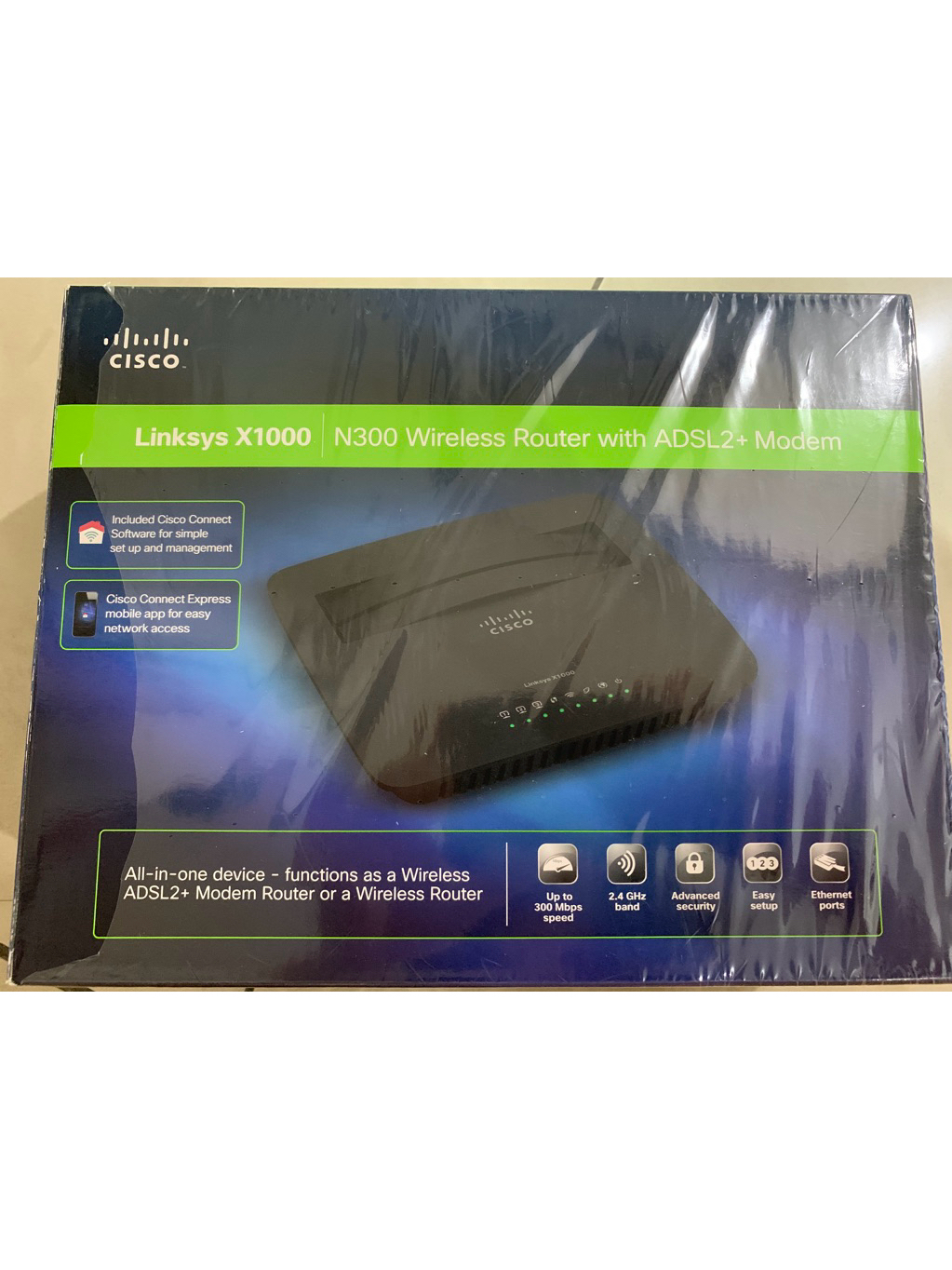 Jual Linksys X1000 Wireless Router ADSL2+ Modem N300 – Murah Meriah ...
