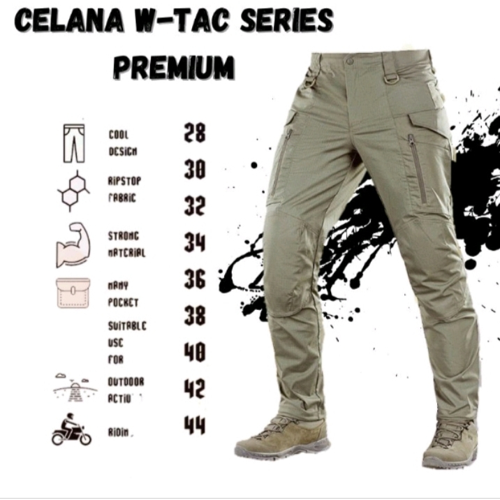 Jual Celana Tactical Pria Panjang W-TAC Celana Gunung Outdoor Hiking Pdl Cargo DIKIRIM DARI ...