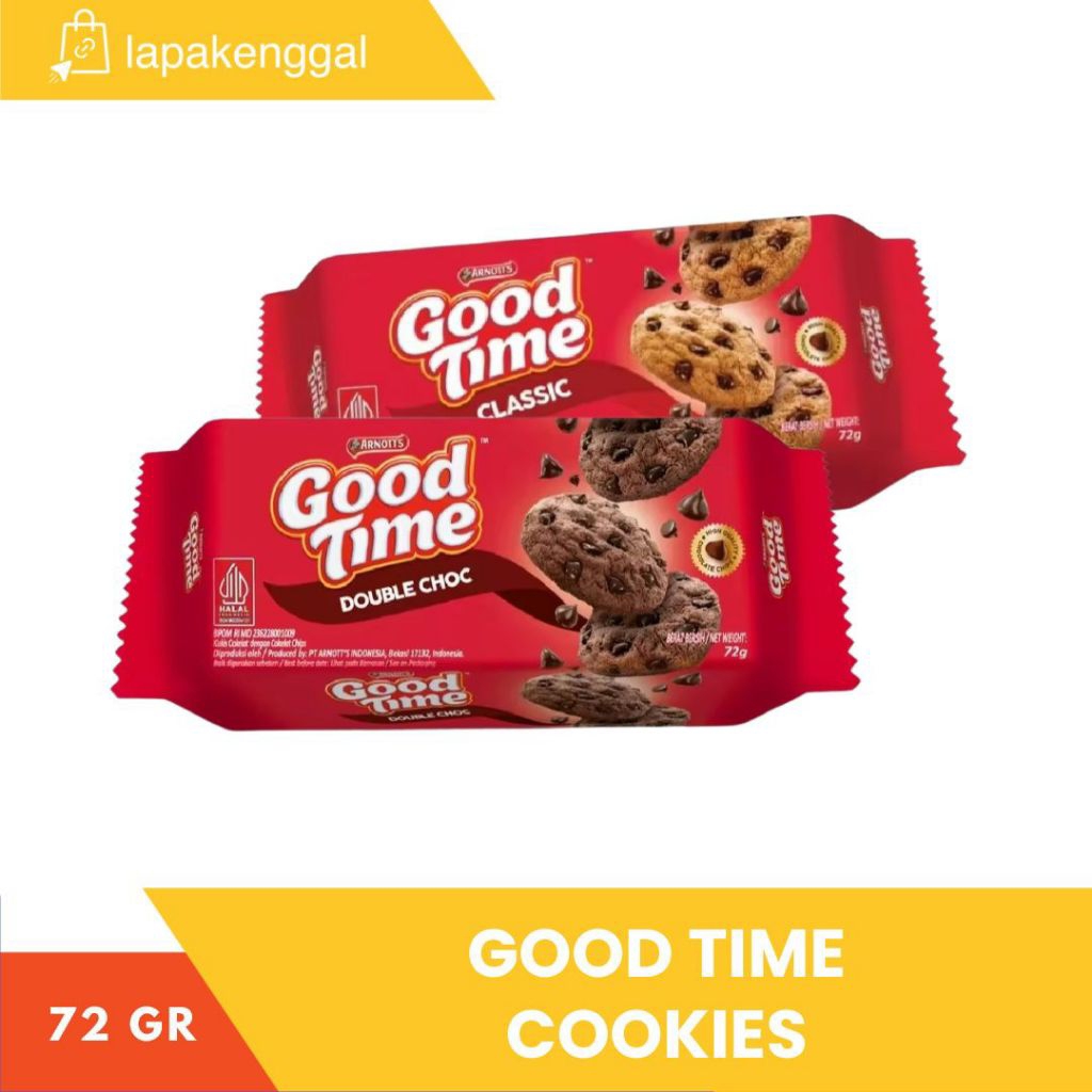 Jual GOOD TIME Cookies Classic / Double Choc 72 gr | Shopee Indonesia