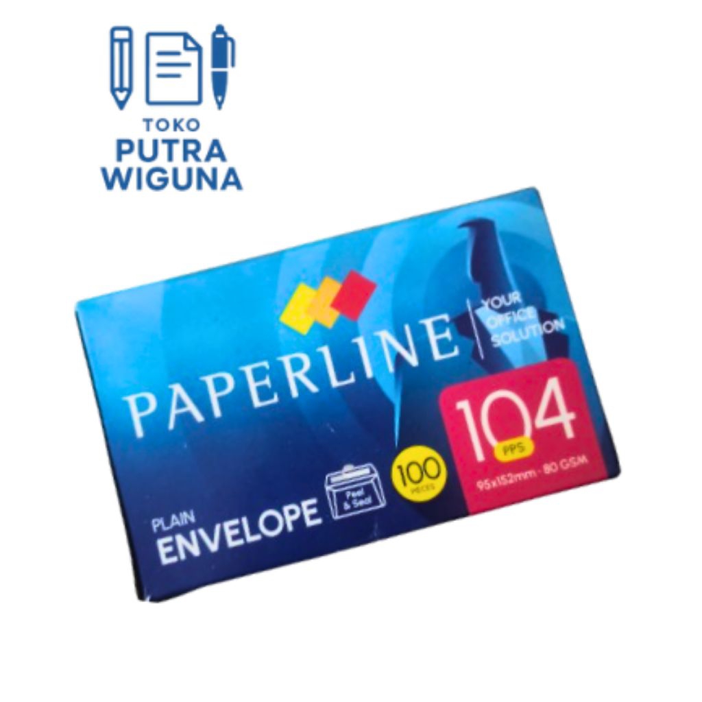 Jual paperline kecil amplop warna putih per pack isi 100 lembar ...