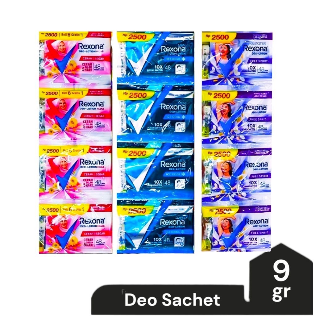 Jual Rexona Sachet Renceng Cewek dan Cowok isi 12 pcs | Shopee Indonesia