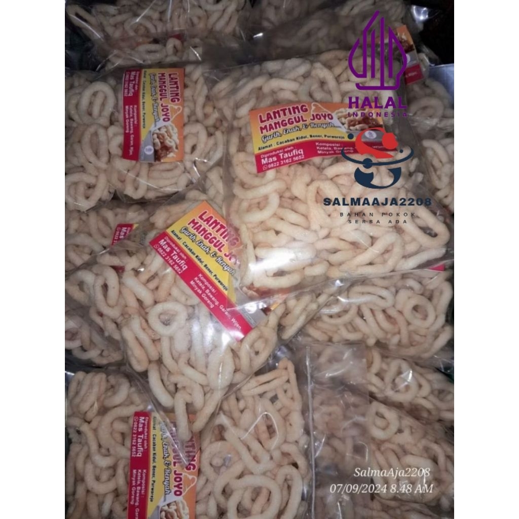 Jual Cemilan / LANTING/SLONDOK RASA BAWANG GURIH ASIN 250g | Shopee ...