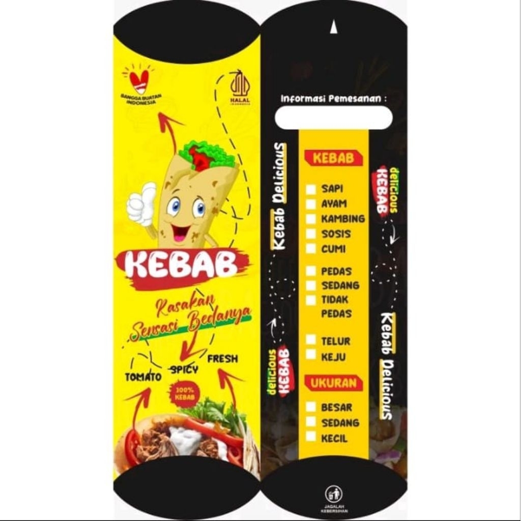 Jual 100 Lembar Kertas Kebab Jumbo Ukuran 24x9 cm / wadah kebab ...