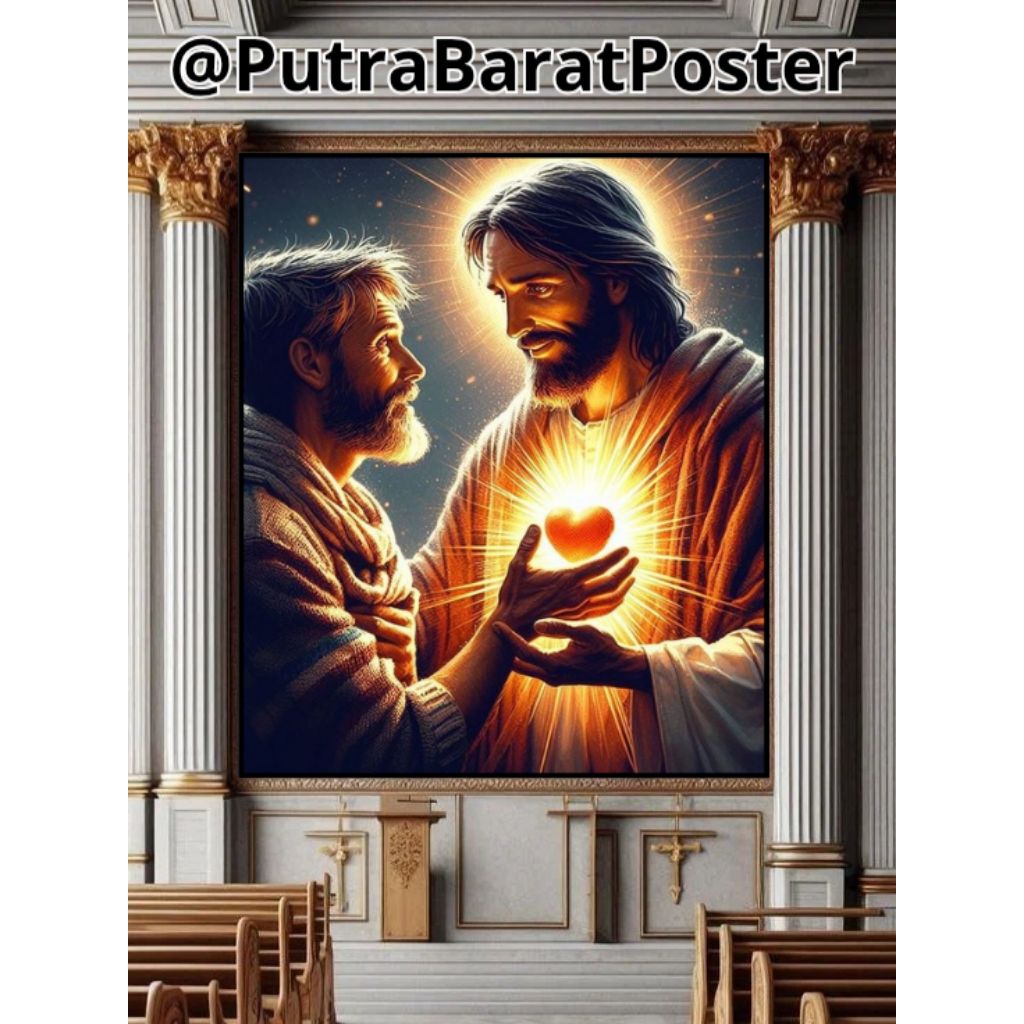 Jual Poster Cetak Hiasan Dinding Jumbo Gambar Tuhan Yesus Uk 70x100 Cm ...