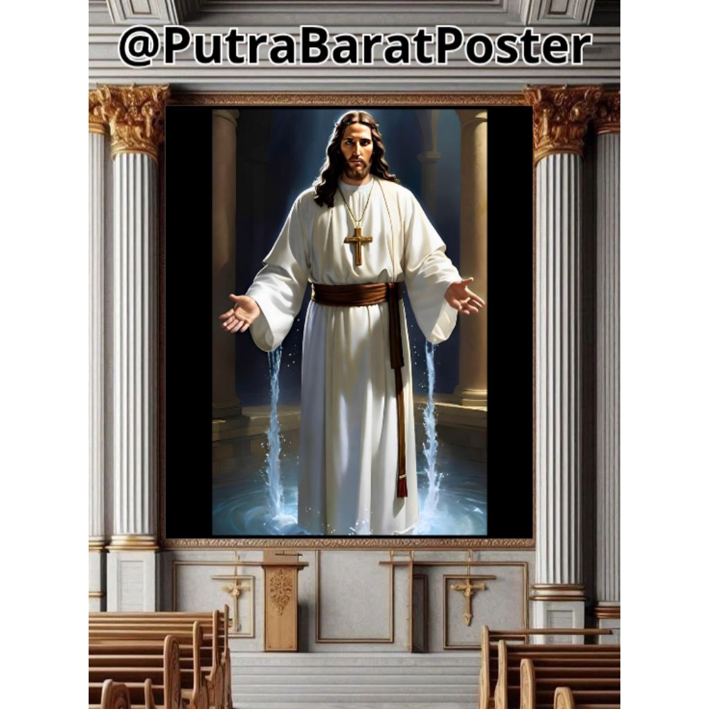 Jual Poster Cetak Hiasan Dinding Jumbo Gambar TUHAN YESUS Uk 70x100 Cm ...