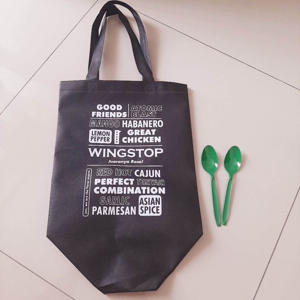 Jual shopping bag wingstop tote bag resto wingstop tas belanja wingstop ...