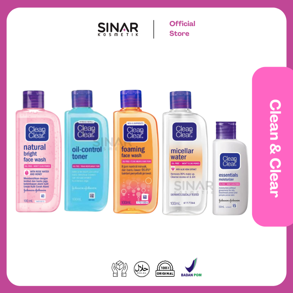 Jual Clean & Clear Essentials Oil Control Toner / Micellar Water ...