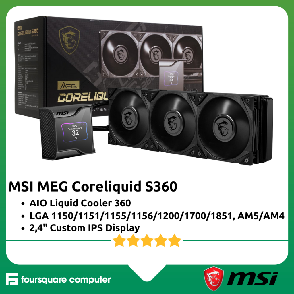 Jual MSI MEG Coreliquid S360 AIO Liquid Cooler 360 2.5" Custom IPS Displat | Water cooling | CPU ...