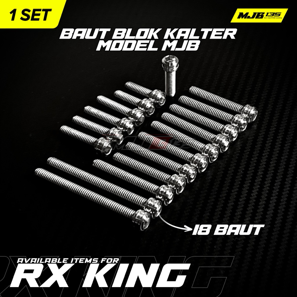 Jual BAUT BAK KALTER KANAN KIRI RX KING RXS RXK YT115 STENLIS CUSTOM MODEL MJB ( 1 SET 18 BAUT ...
