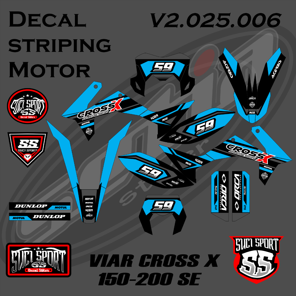 Jual STIKER DECAL VIAR CROSS X 150 SE VIAR CROSS X 200 SE / Decal Viar ...