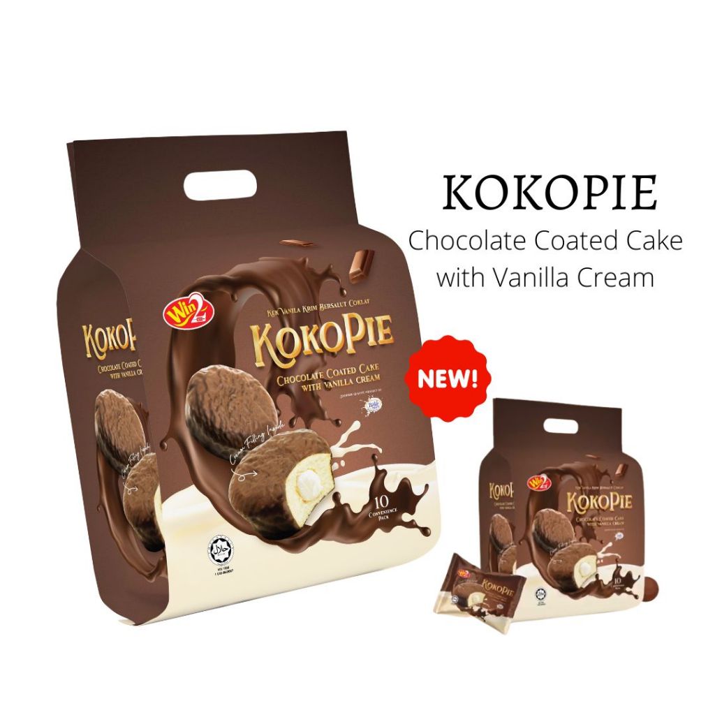 Jual Win2 Bake KokoPie Choco Coated Cake With Vanilla 200g | Shopee ...