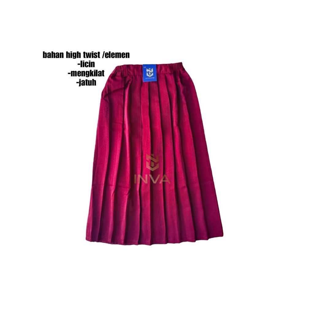 Jual INVA Rok panjang Merah model RA(rempel/lipit dari atas/full) Seragam sekolah SD | Shopee ...