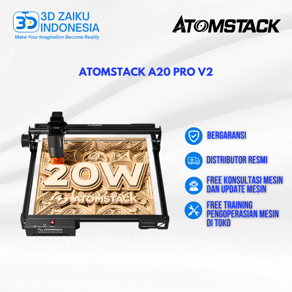 Jual Original Atomstack A20 Pro V2 Laser Engrave and Cutting Machine ...