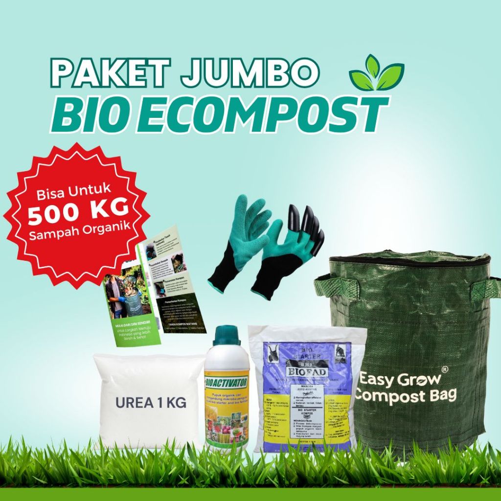 Jual Paket Komposter Bio Ecompost Jumbo 50 Liter Bak Tong Sampah ...