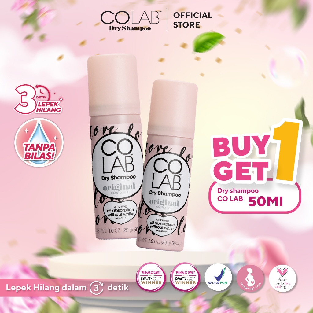 Jual B1G1 COLAB Dry Shampoo Travel Size Original 50ml | Shopee Indonesia