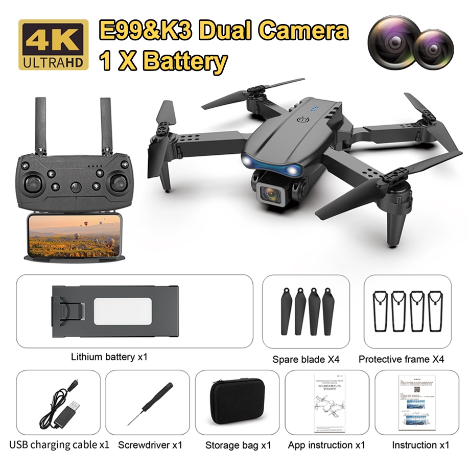 Jual Smart Drone E88/E99 Pro 4k HD Camera Shoot Original Indoor Outdoor Drone Mini RC 4K HD ...