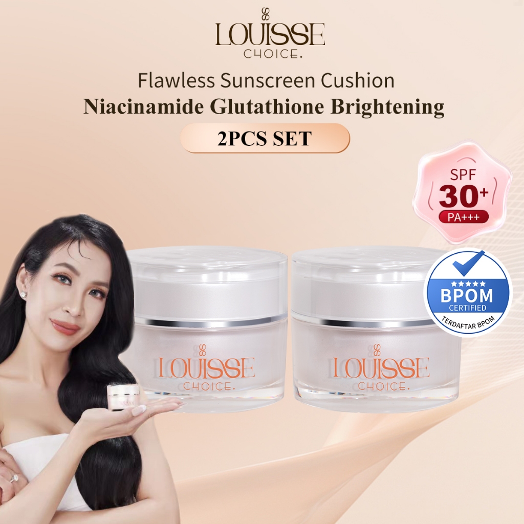 Jual [GET 2] [LIVE]LOUISSE CHOICE Flawless Sunscreen Cushion 30 SPF PA ...