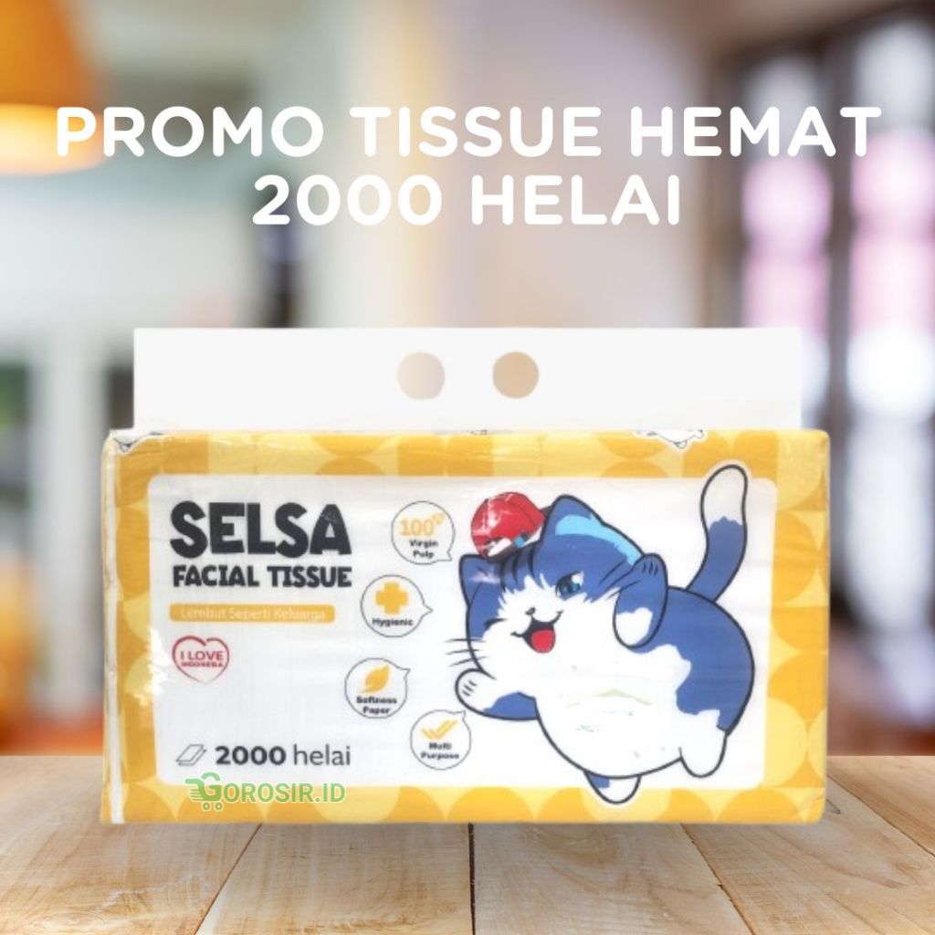 Jual Tisu Selsa Facial Tissue 2000 Helai Mirip Nice 2000 Helai | Shopee ...