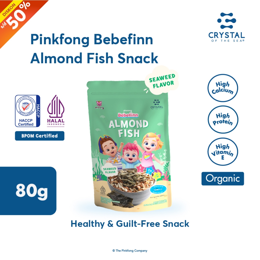 Jual Crystal of the Sea | Pinkfong Bebefinn Almond Fish Snack Seaweed ...