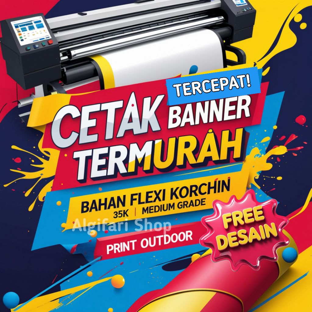 Jual Cetak Spanduk Banner Baliho Backdrop Flexi Korchin 380gsm Murah | Shopee Indonesia