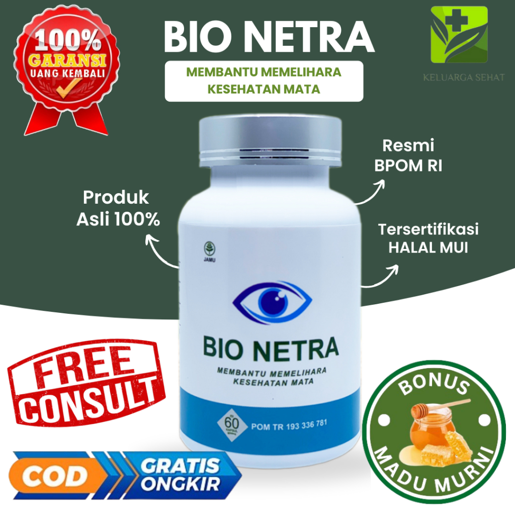Jual BIO NETRA ORIGINAL OBAT MATA MINUS PLUS KATARAK GLUKOMA | 100% ...