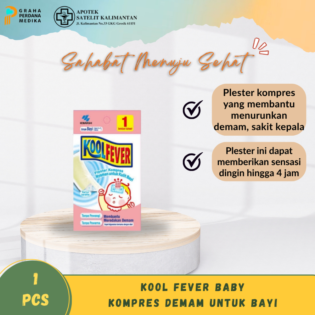 Jual KOOL FEVER BABY - Kompres Penurun Demam - Sakit Kepala Untuk Bayi | Shopee Indonesia