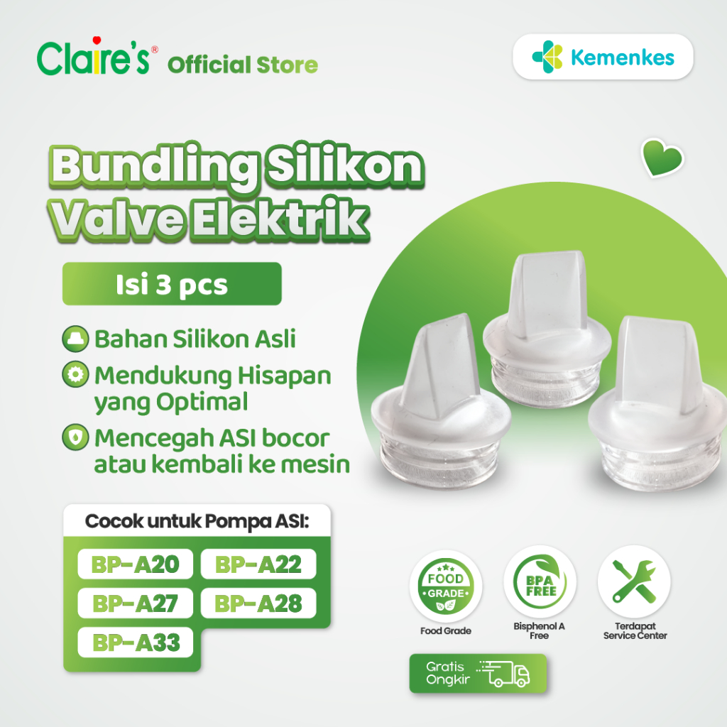 Jual Bundling 3 PCS Silikon Valve Elektrik Cocok untuk Type Pompa Asi ...