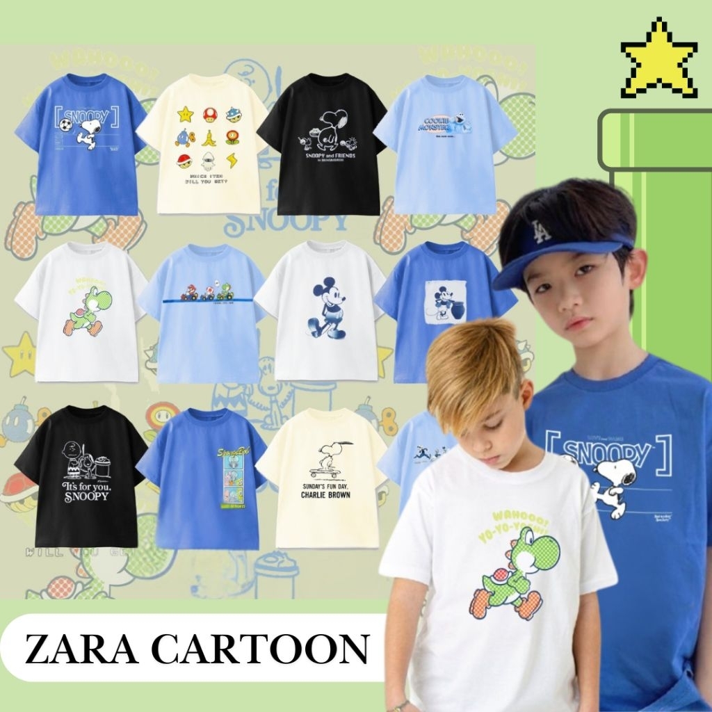 Jual Kaos Anak Zara All Cartoon 6-14 tahun Part 2 | Shopee Indonesia