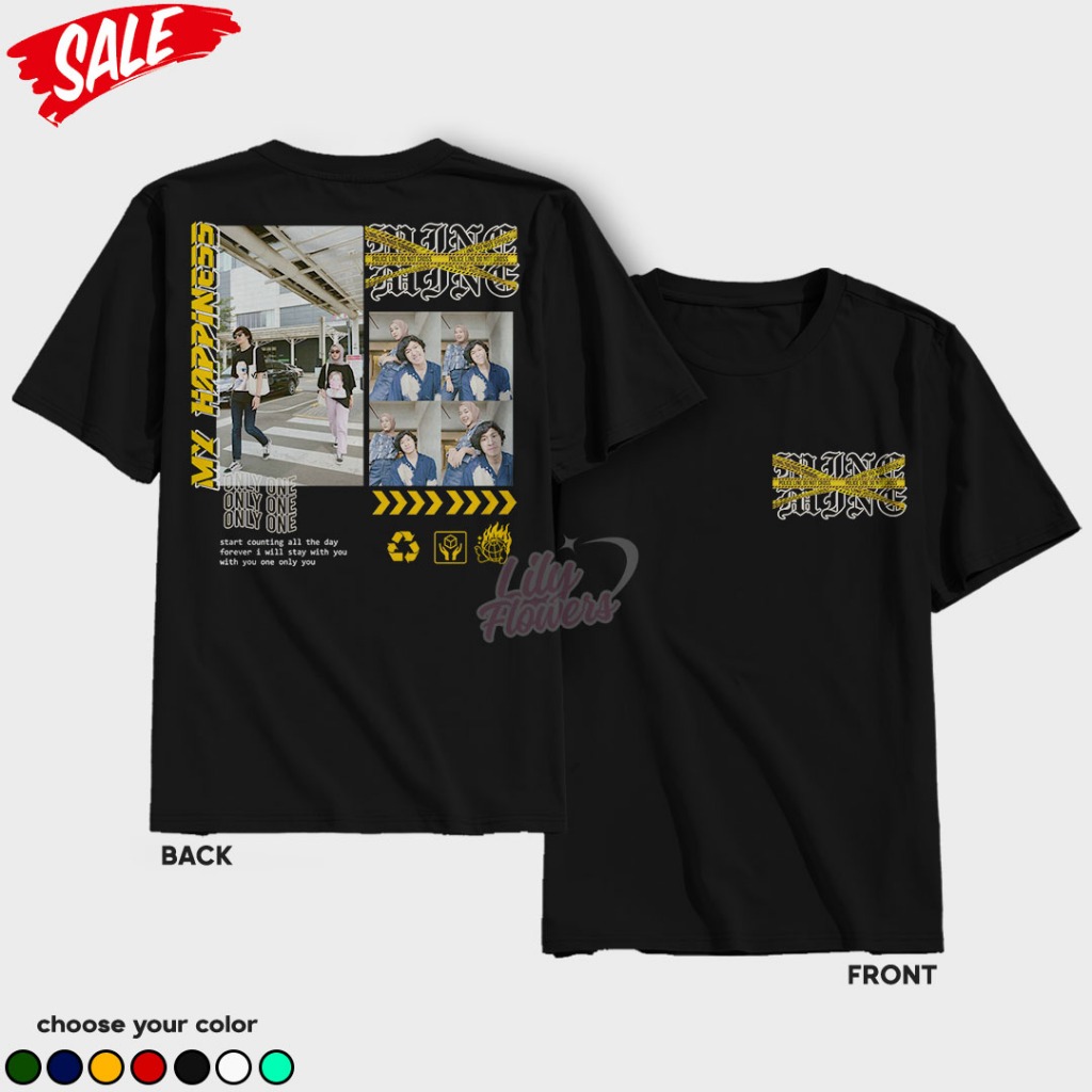 Jual Kaos bucin MY HAPPINESS custom bisa request foto dan nama terbaru ...