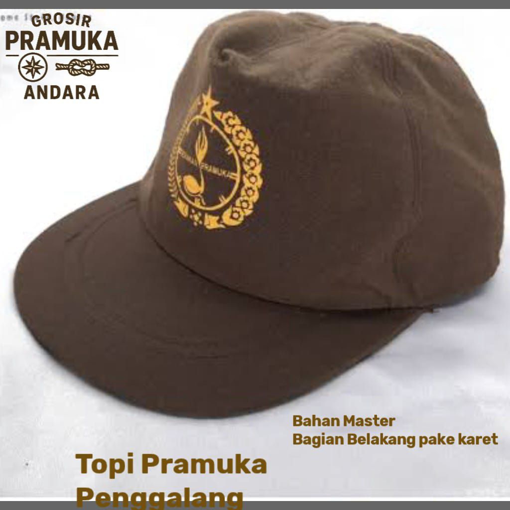 Jual TOPI PRAMUKA PENGGALANG BORDIR KARET | Shopee Indonesia