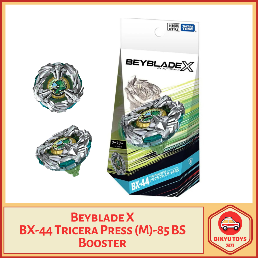 Jual Beyblade X BX-44 Tricera Press Metal M-85 BS Bound Spike Booster ...