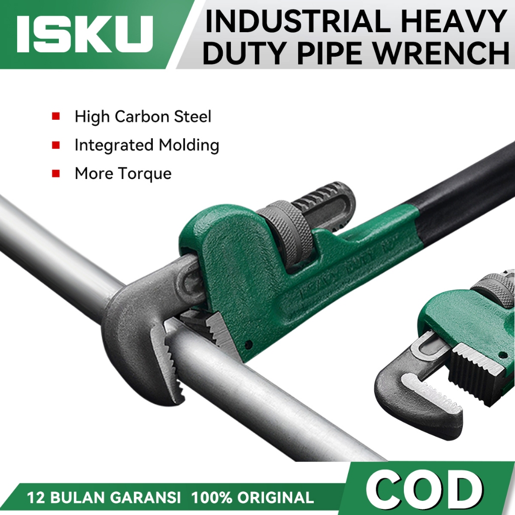 Jual ISKU Kunci Pipa Ledeng Kunci Pipe Wrench Adjustable Pipe Wrench 10 ...