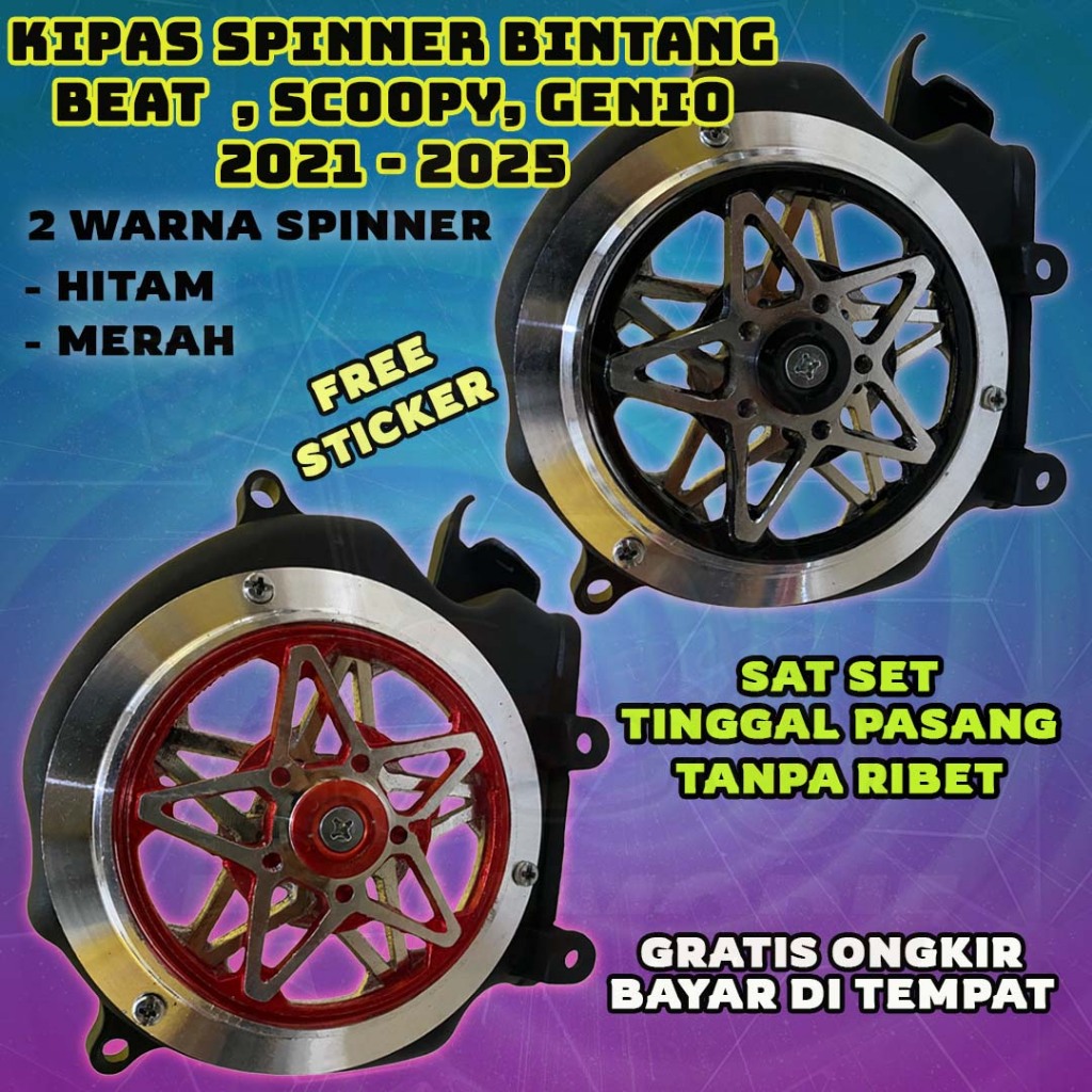 Jual SPINNER BINTANG BEAT 2021 - 2025 TUTUP KIPAS MODEL SPINNER BINTANG ...