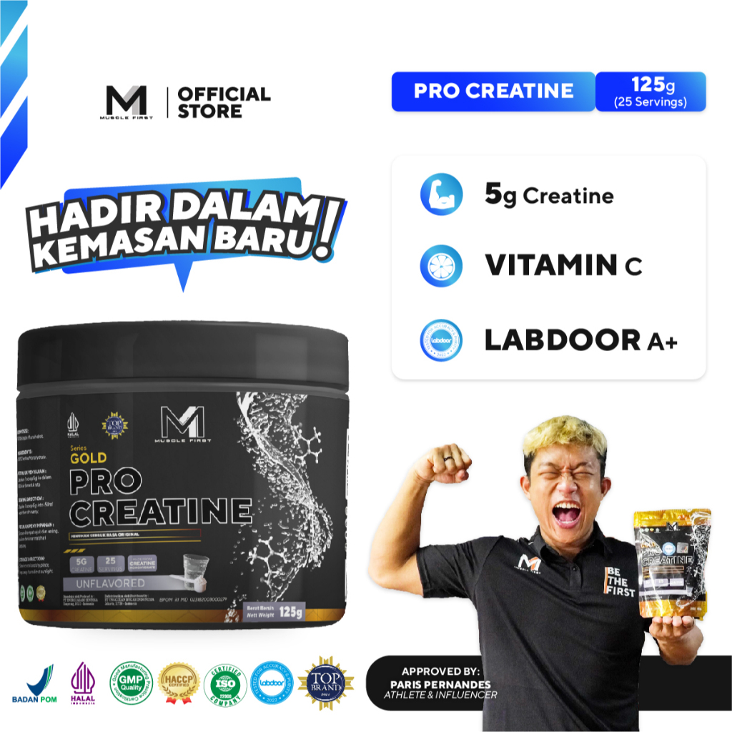 Jual Muscle First Gold Pro Creatine 125 grams unflavored - Suplemen M1 ...