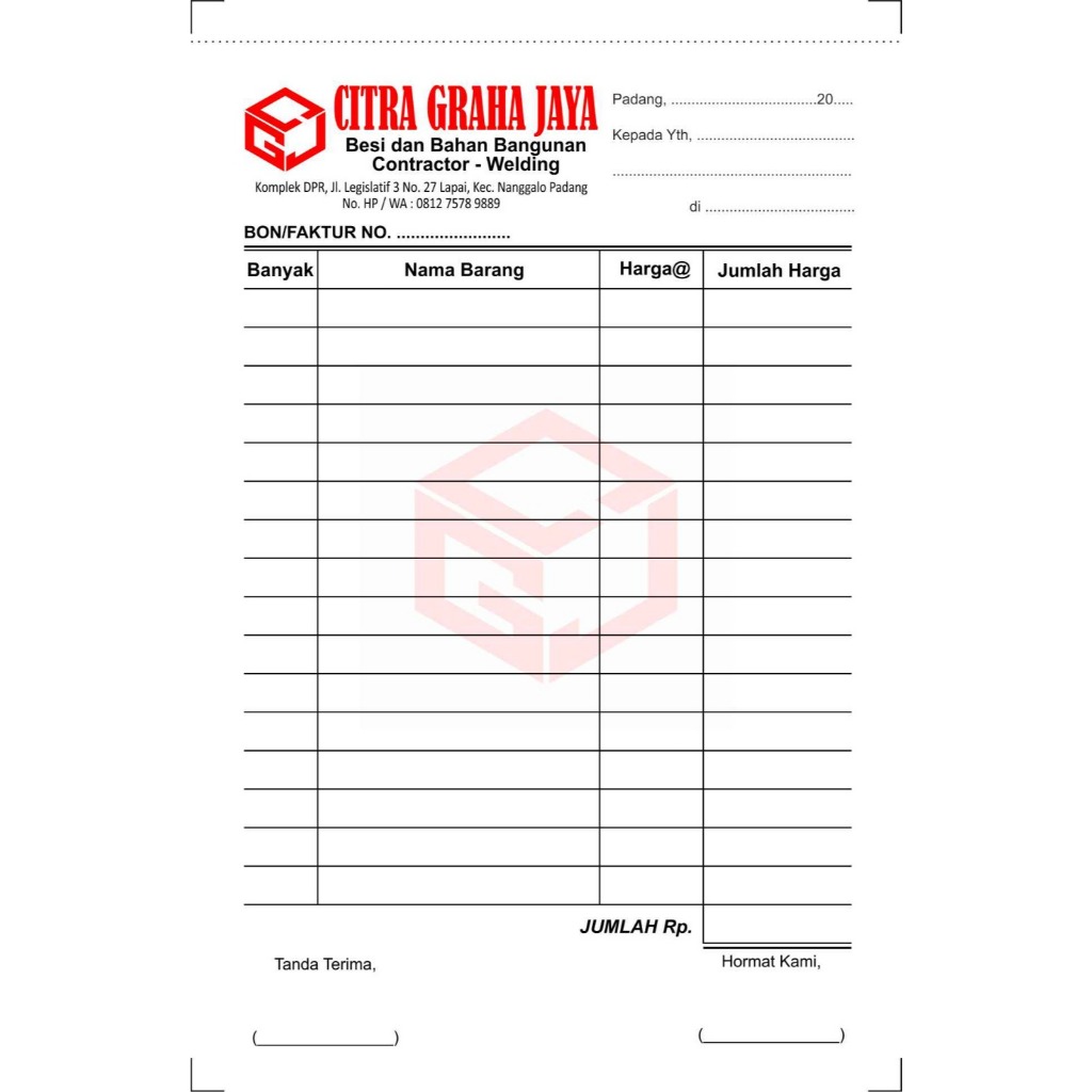Jual Cetak Nota CITRA GRAHA JAYA | Shopee Indonesia