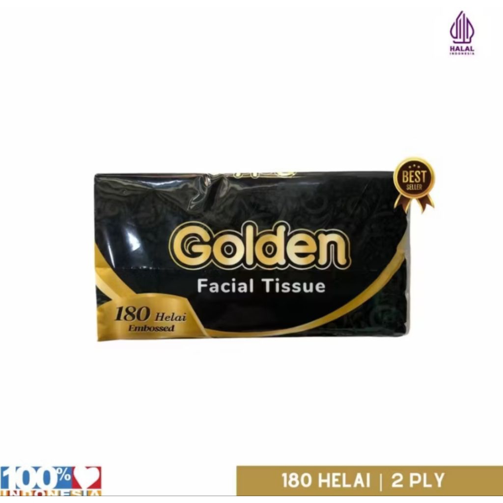 Jual TISU GOLDEN 180 Sheet 2 Ply Facial Tisu - Golden Tisu 180 Sheet ...