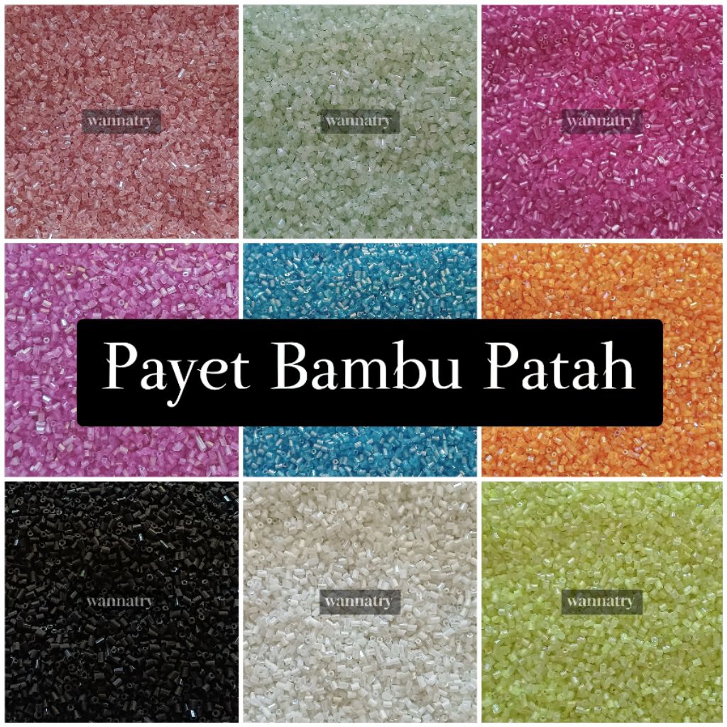 Jual 10gr Manik Pasir Patah Kecil Payet Bambu Asayo Mote Payet Bambu ...