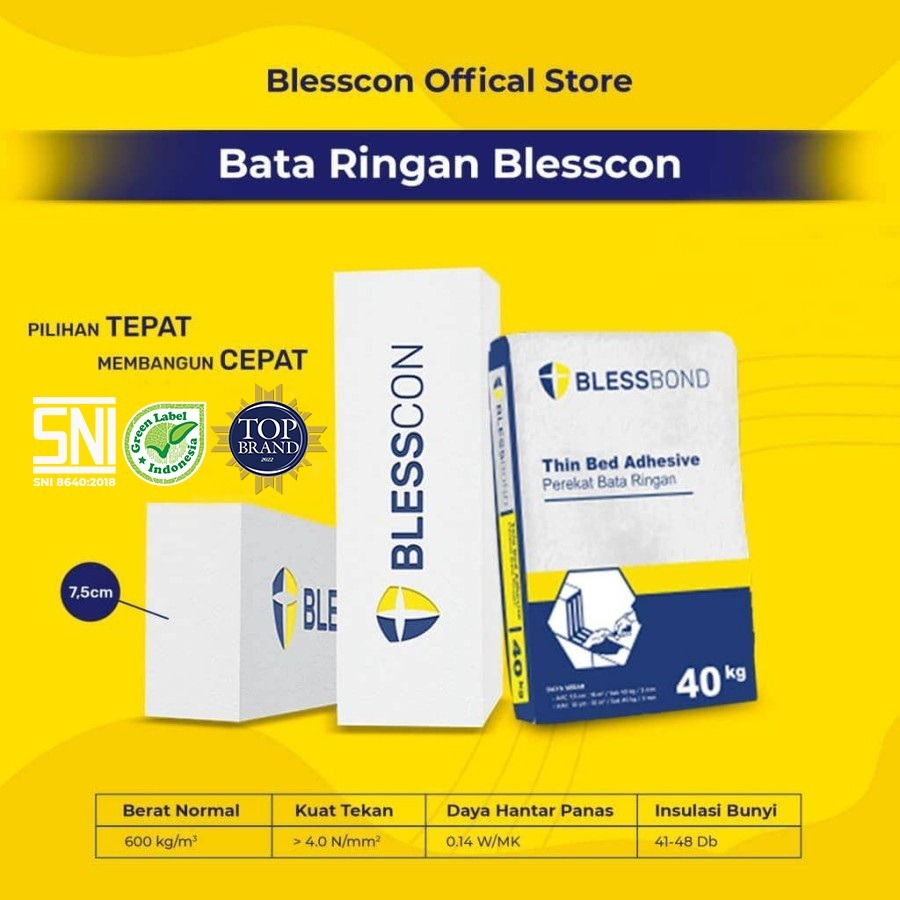 Jual Bata Ringan/ Hebel SNI Free Semen Perekat - GROBOGAN | Shopee ...