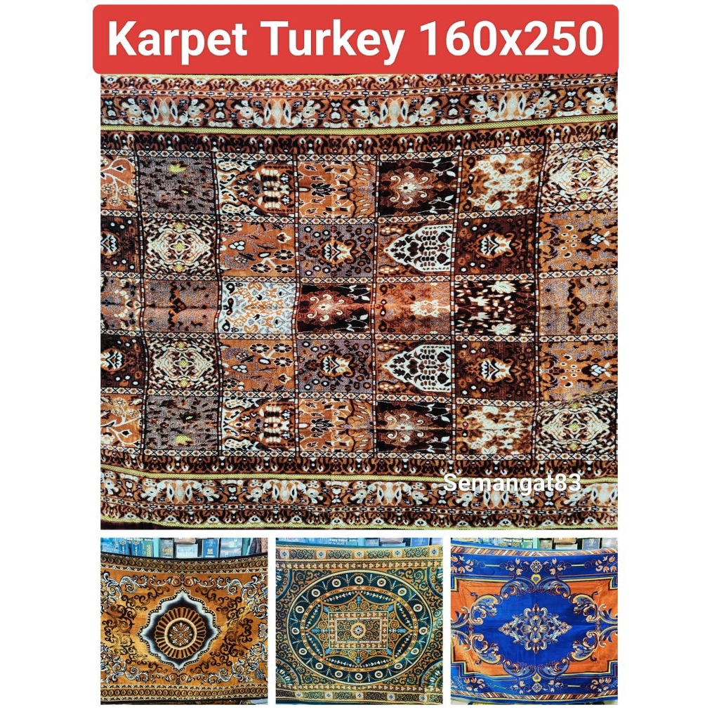 Jual KARPET TURKEY 160x250 cm Halusan | Shopee Indonesia