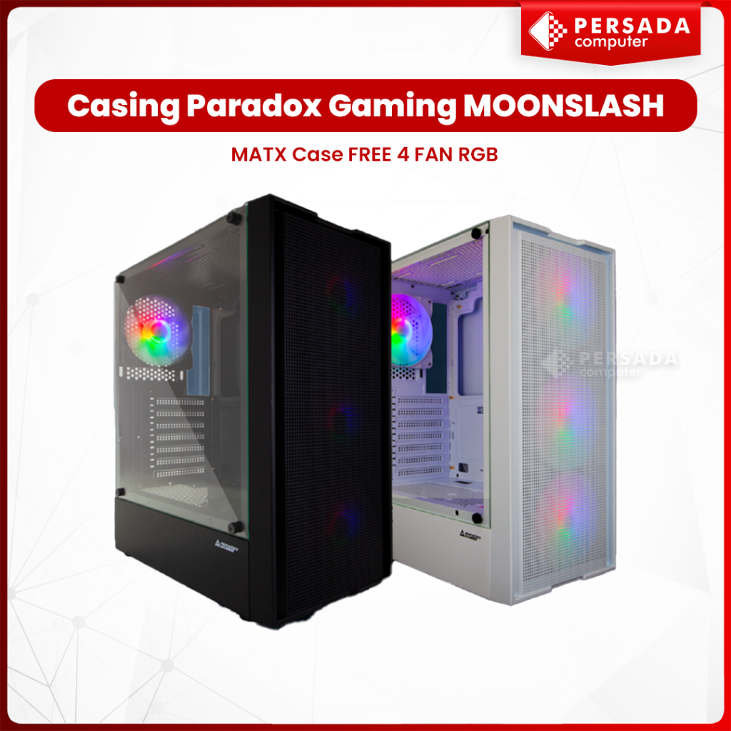 Jual Casing Paradox Gaming MOONSLASH - MATX Case FREE 4 FAN RGB ...