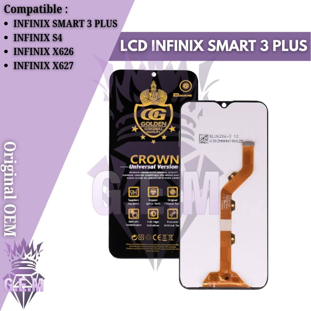 Jual LCD TOUCHSCREEN INFINIX SMART 3 PLUS / INFINIX S4 / X627 / X626 FULLSET ORIGINAL | Shopee ...