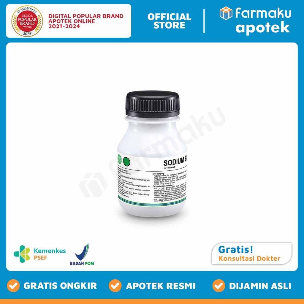Jual Sodium Bicarbonate 500 mg PIM Botol 100 tablet - HBK | Shopee ...
