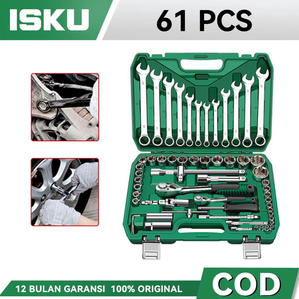 Jual Isku Kunci Shock Set 31/61/82 Pcs Set Socket (1/4 ") Kunci Sok ...