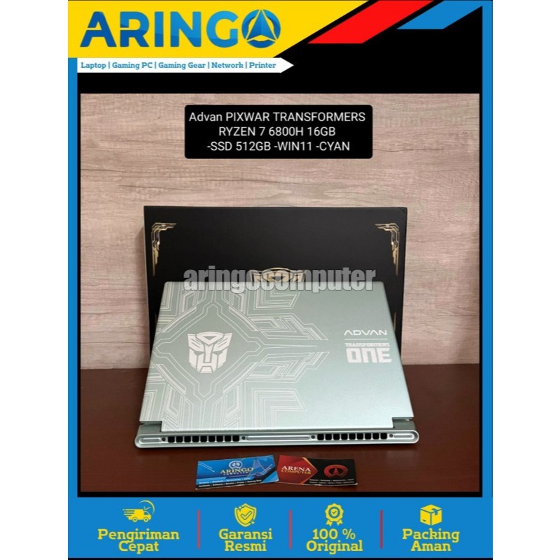 Jual Laptop Advan PIXWAR TRANSFORMERS RYZEN 7 6800H 16GB -SSD 512GB ...
