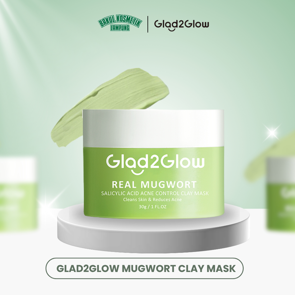 Jual GLAD2GLOW REAL MUGWORT SALICYLIC ACID ACNE CONTROL CLAY MASK | Shopee Indonesia