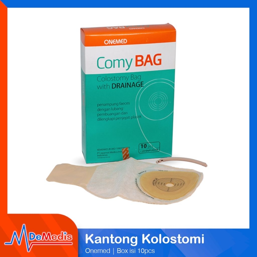 Jual Kantong Kolostomi + Penjepit ComyBag ONEMED Colostomy Bag With ...