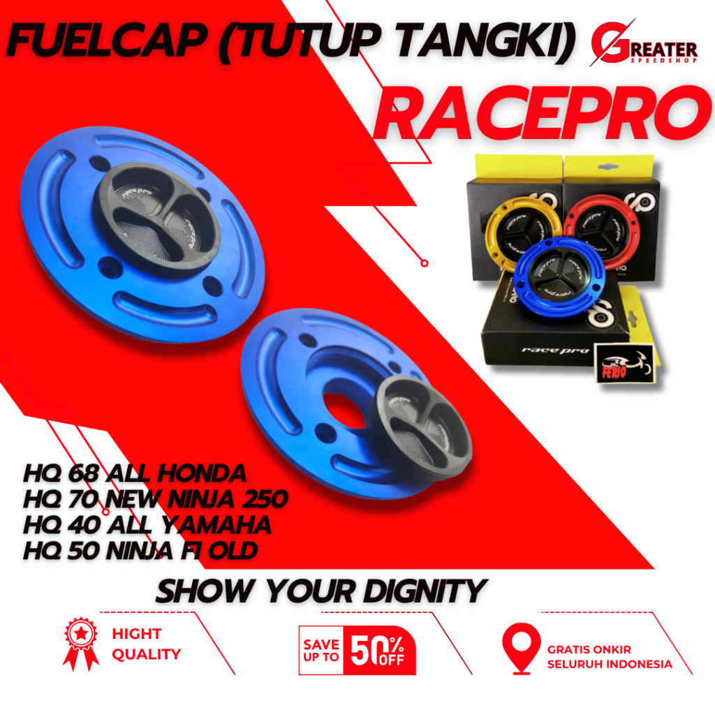 Jual Fuel Cap Racepro NEW NINJA R15V2 HQ 50 HQ 80 HQ 70 Yamaha R15 R25 ...