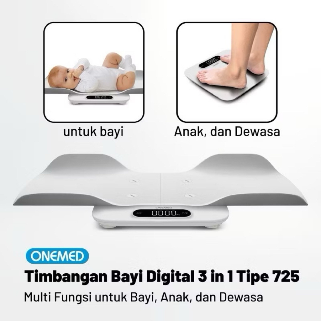 Jual ONEMED Timbangan Bayi Digital 3 in 1 Type 725 Bayi Anak Dewasa ...