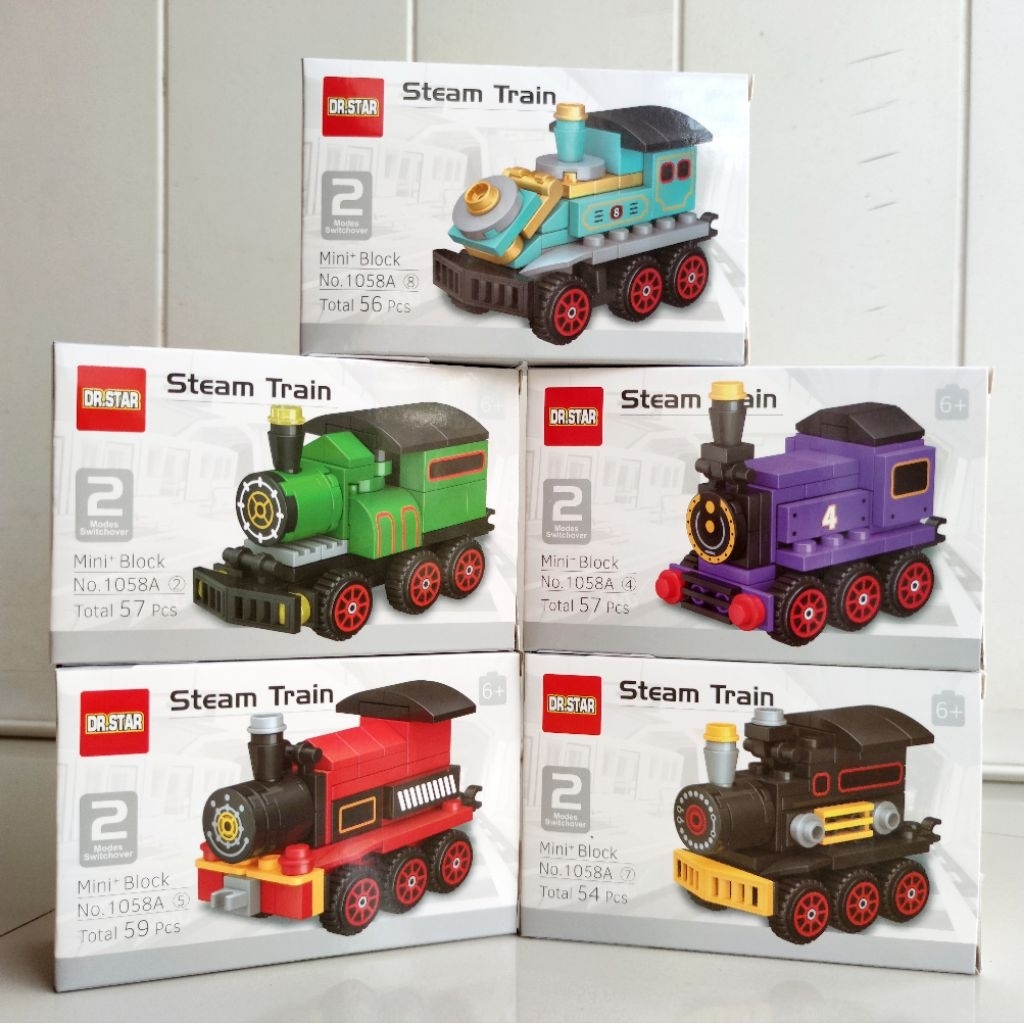 Jual Bricks Steam Train Lego Kereta Anak Laki-Laki Mainan Mini Blocks ...