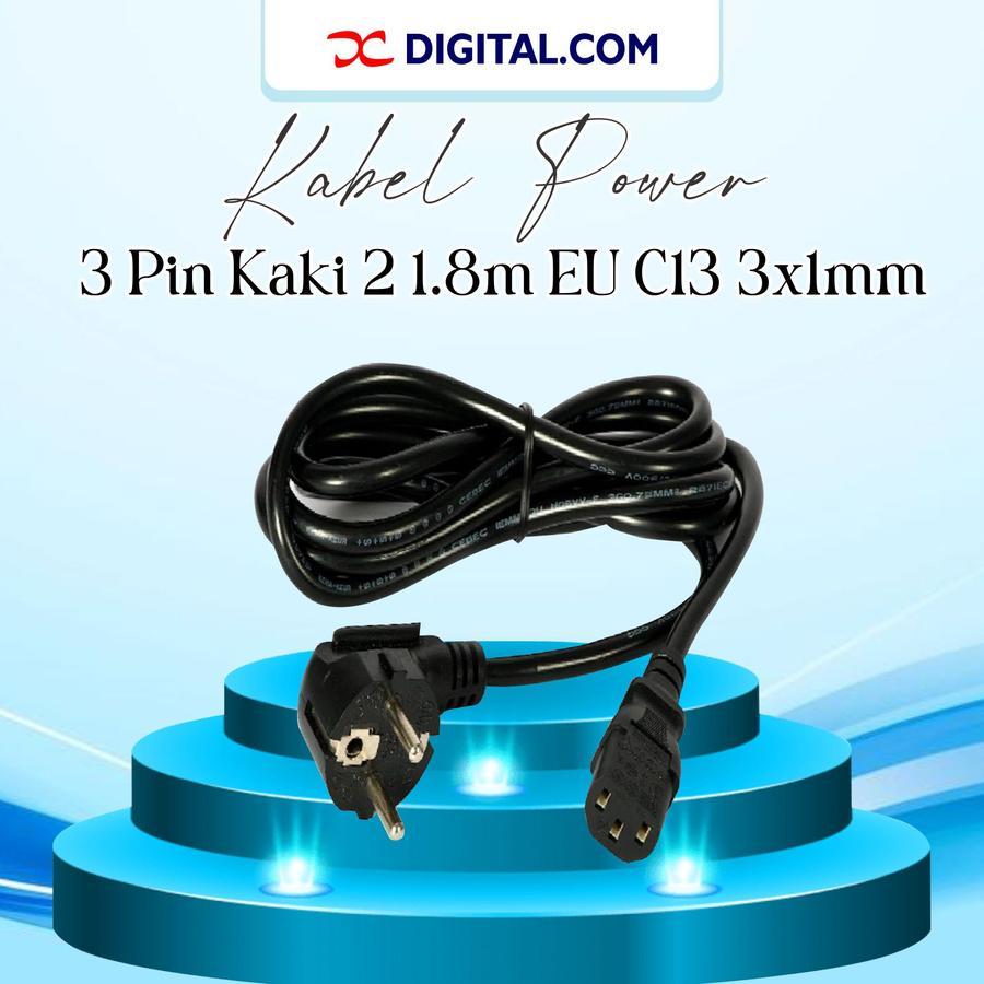 Jual Kabel Power CPU atau monitor ke listrik 3 Pin Kaki 2 1.8m EU C13 ...